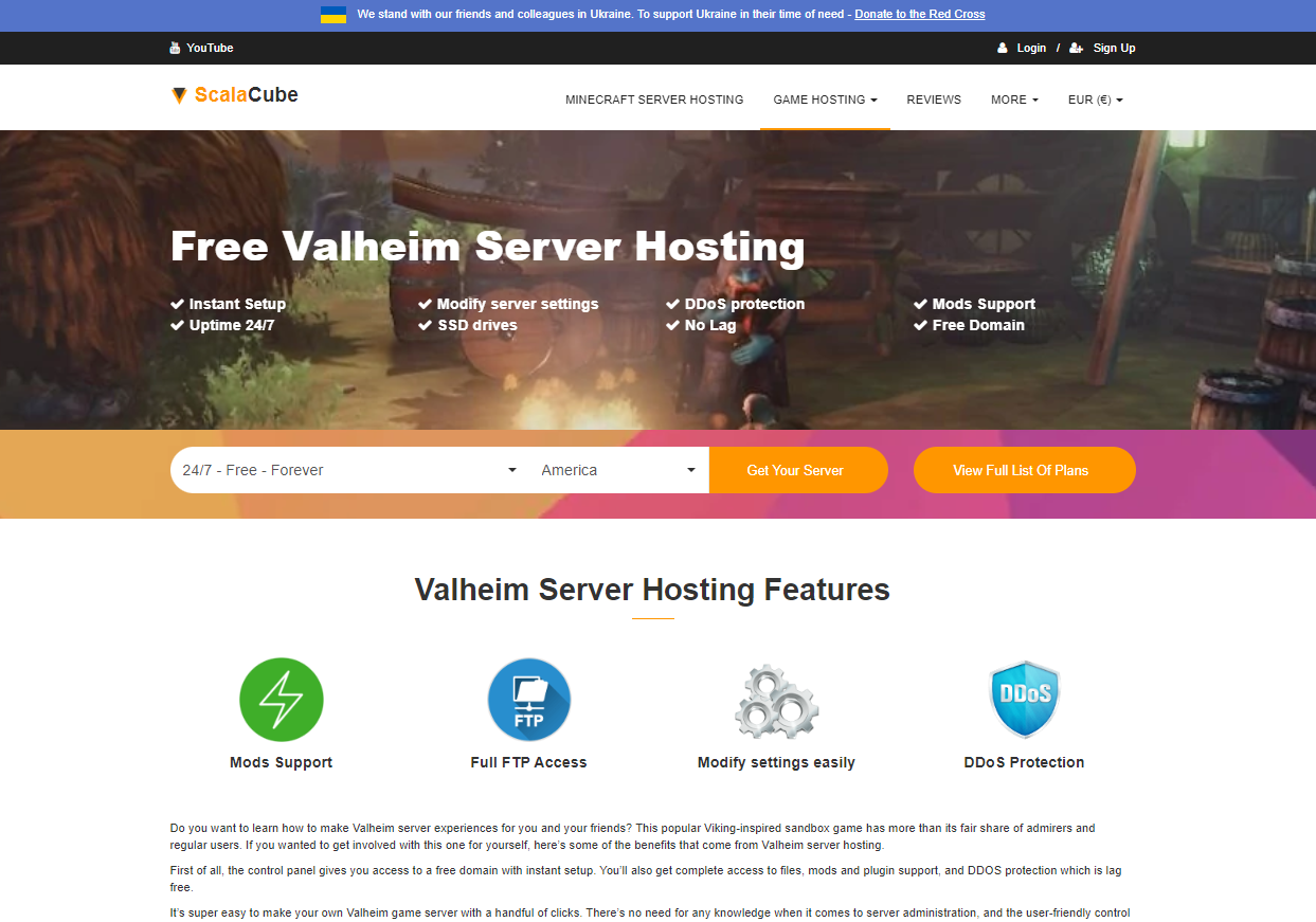 Free Valheim Server Hosting Scalacube | TopServer.Network